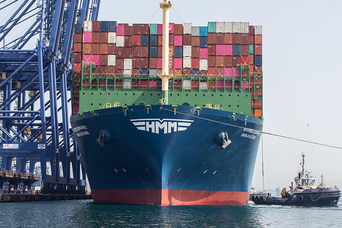 [단독] 세계 최대 컨선 HMM 알헤시라스호, 벨기에 항만서 크레인과 충돌 사고