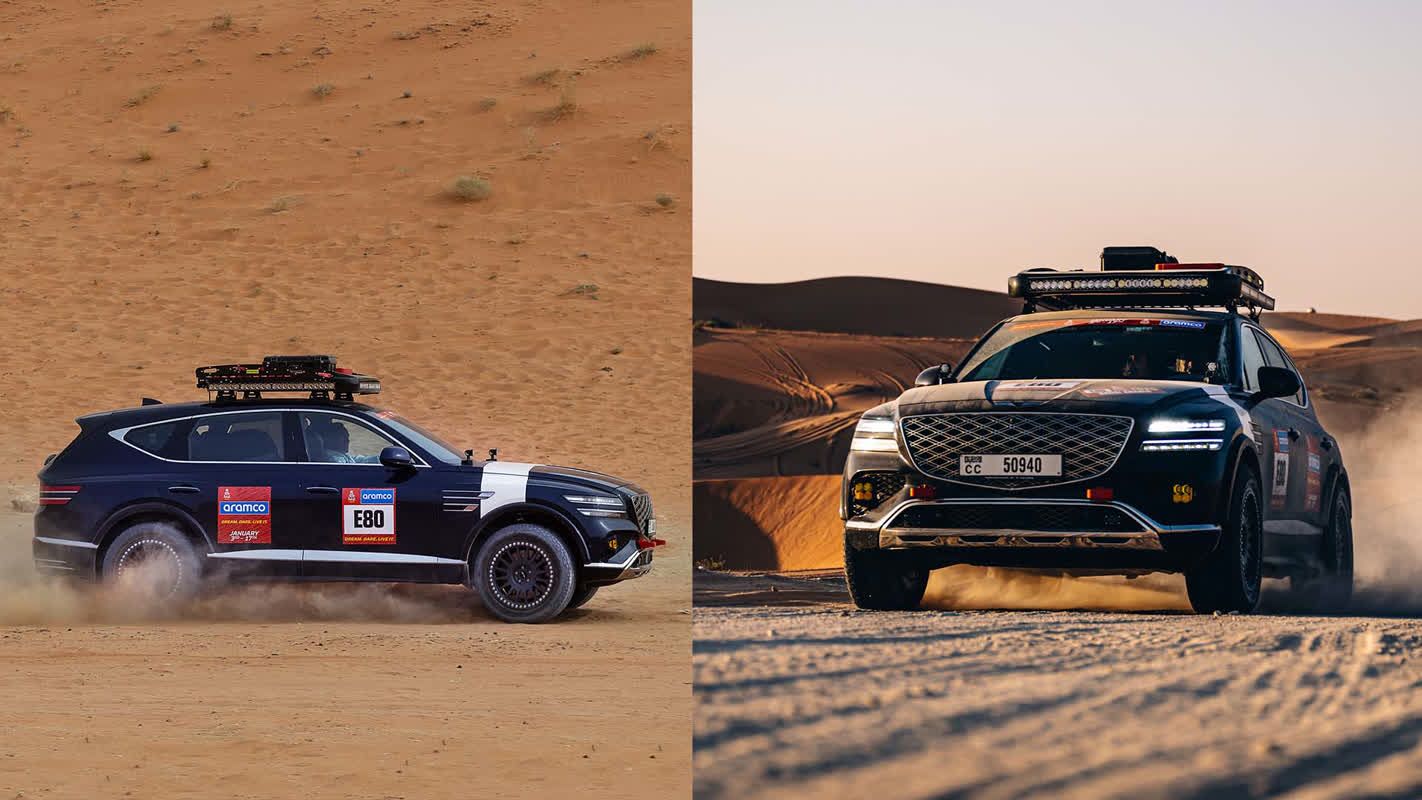 Un SUV urbano? Genesis GV80, Rally Dakar percorso 6 km