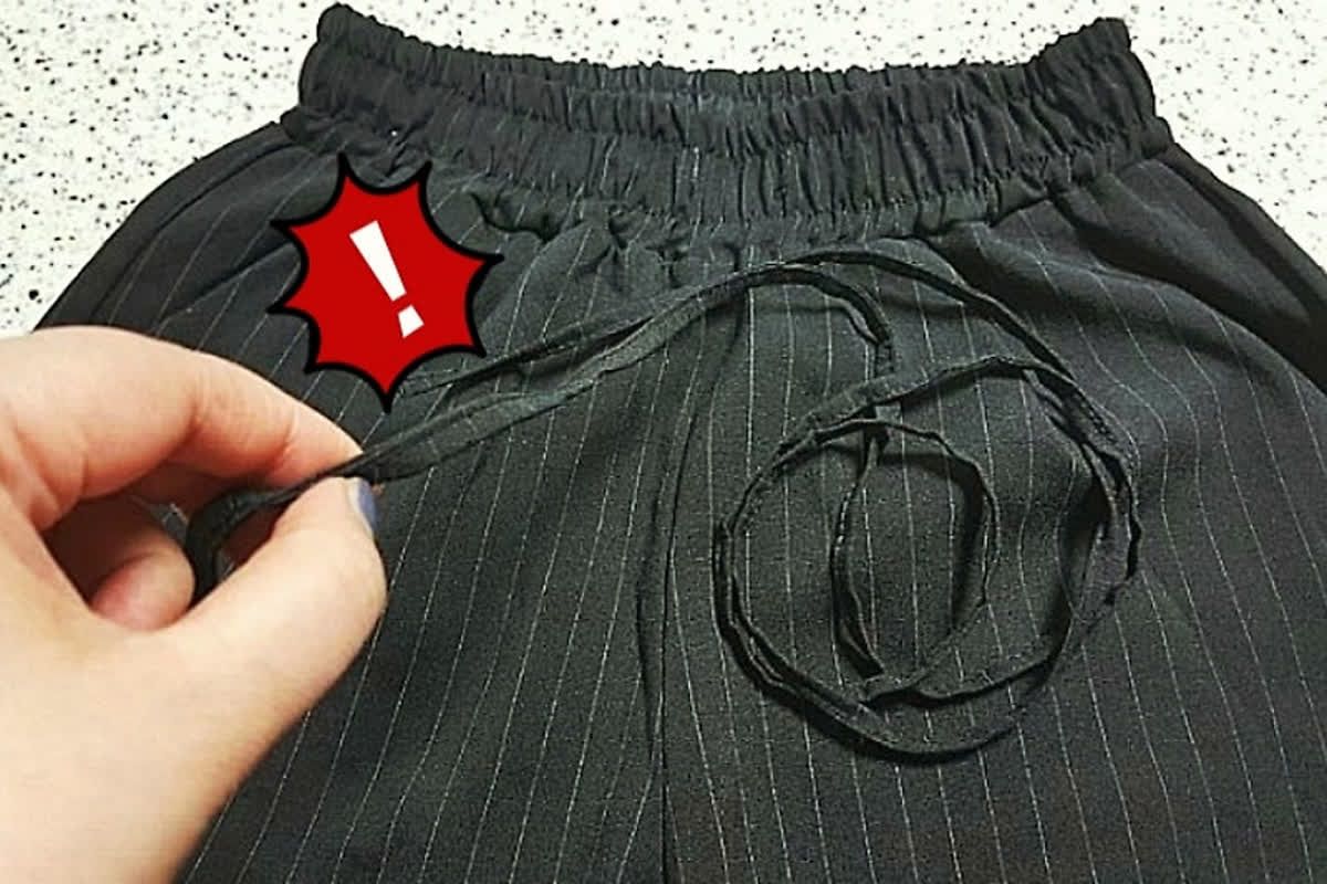 It's a hit if you use this 'trouser string' that's hard to put on by hand~