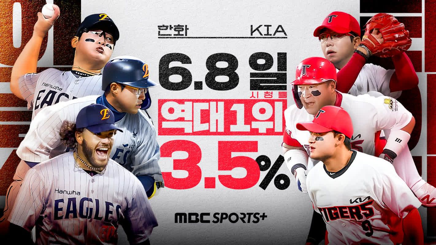 연장 10회 끝내기…한화 vs KIA, KBO 중계 사상 '시청률 1위'